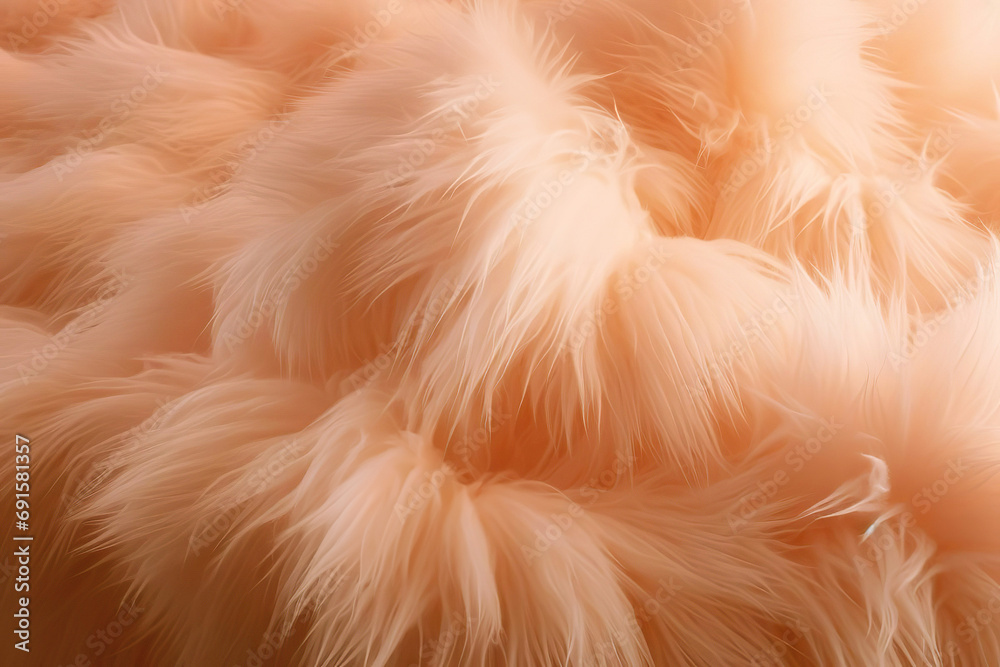 Photo & Art Print Peach Soft fluff background. Color of the year 2024 ...