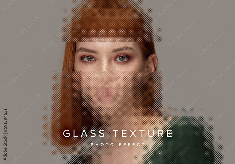 Glass Texture Photo Effect Mockup Stock Template Adobe Stock