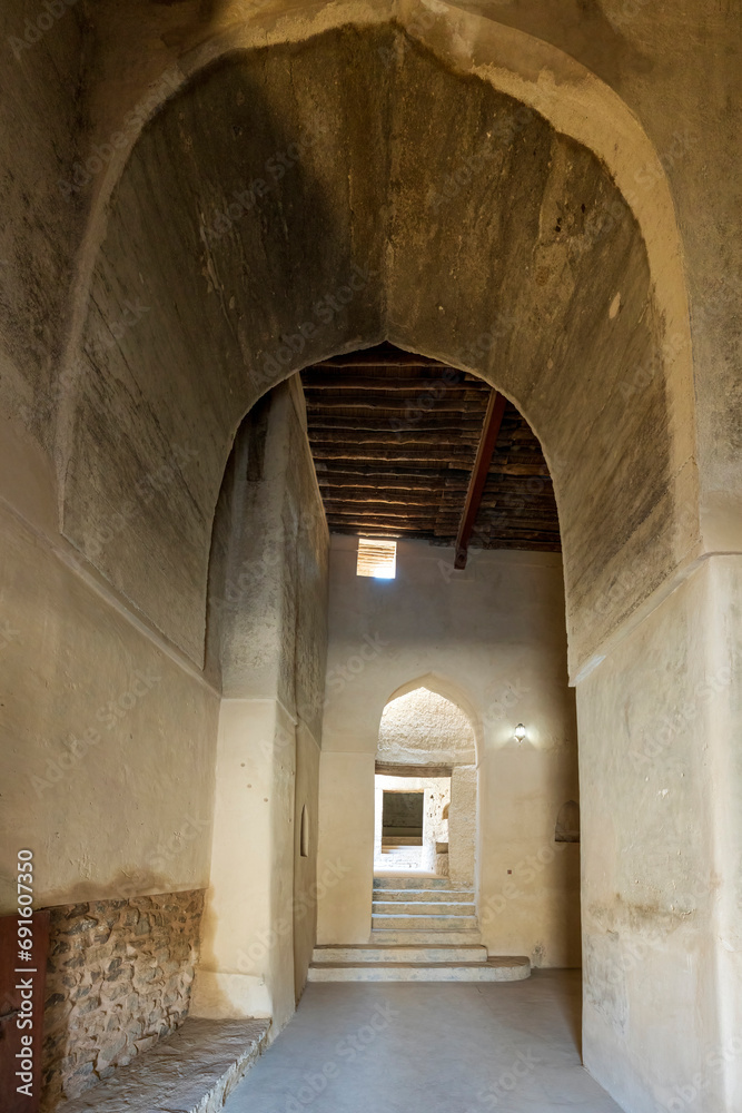 Bahla Fort, historic fortress close to Jebel Akhdar highlands in Oman ...