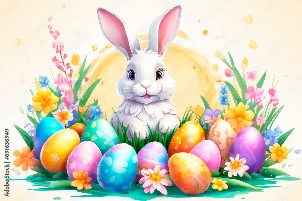 Poster Print Happy easter newest greeting card