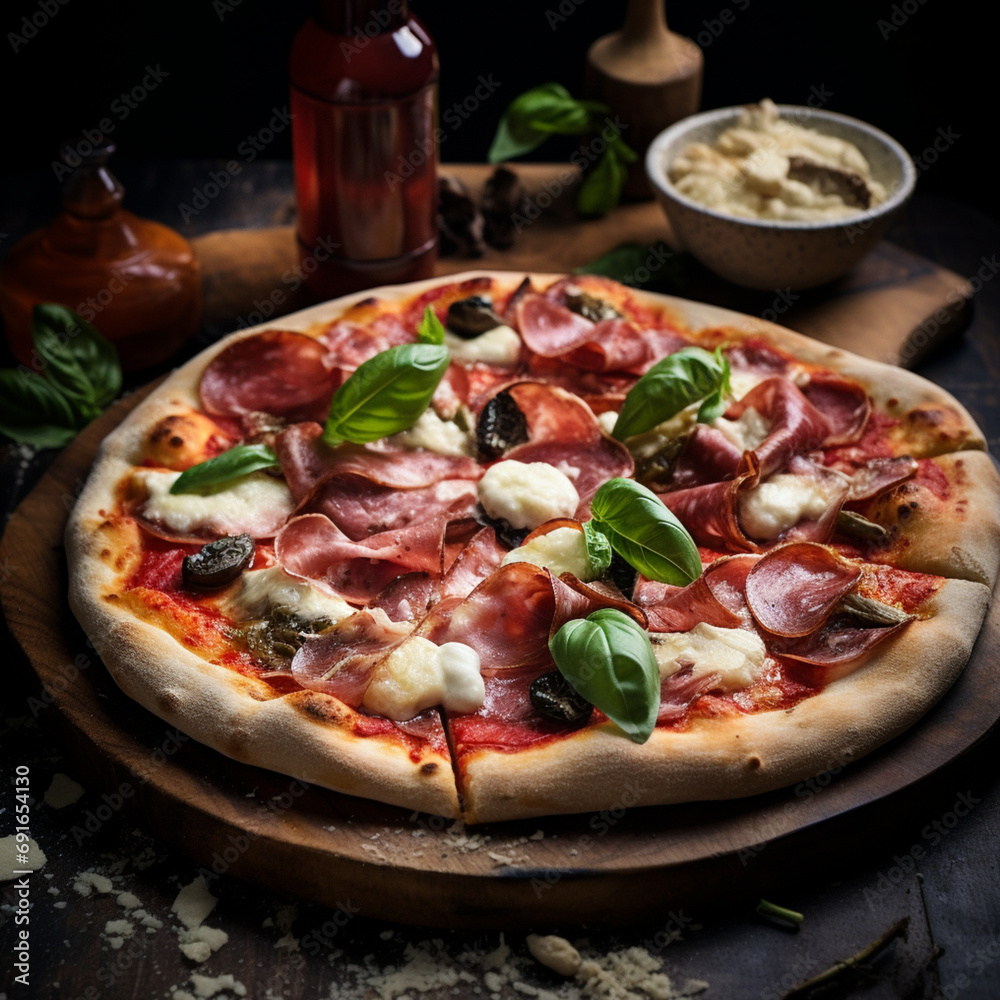 the pizza peel is impressive. The mixed filling is a riot of colors and ...