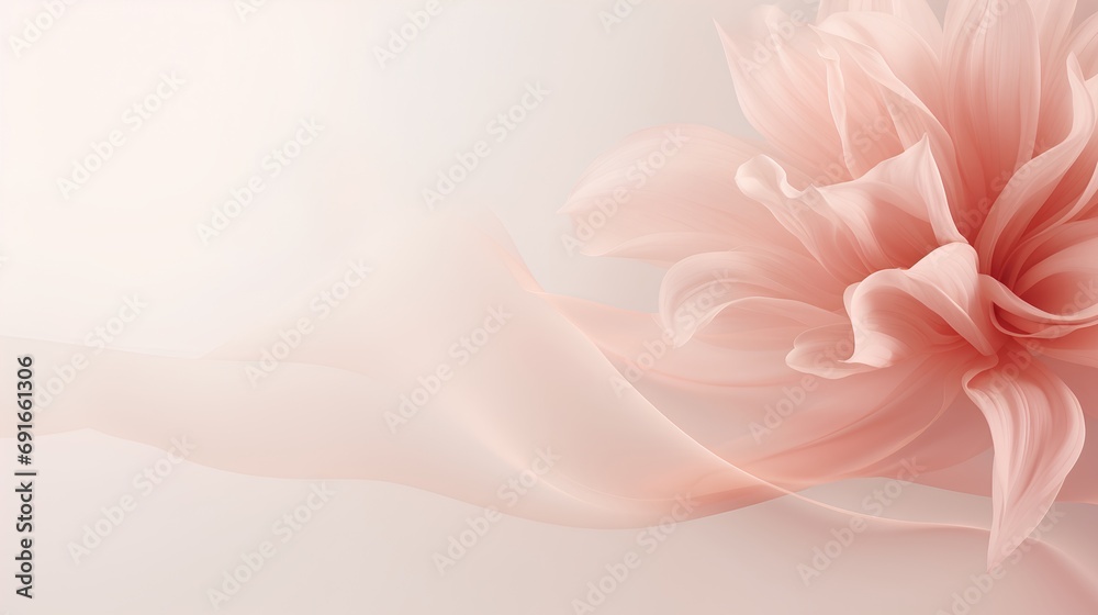 An artistic abstract background featuring stylized floral elements in a ...