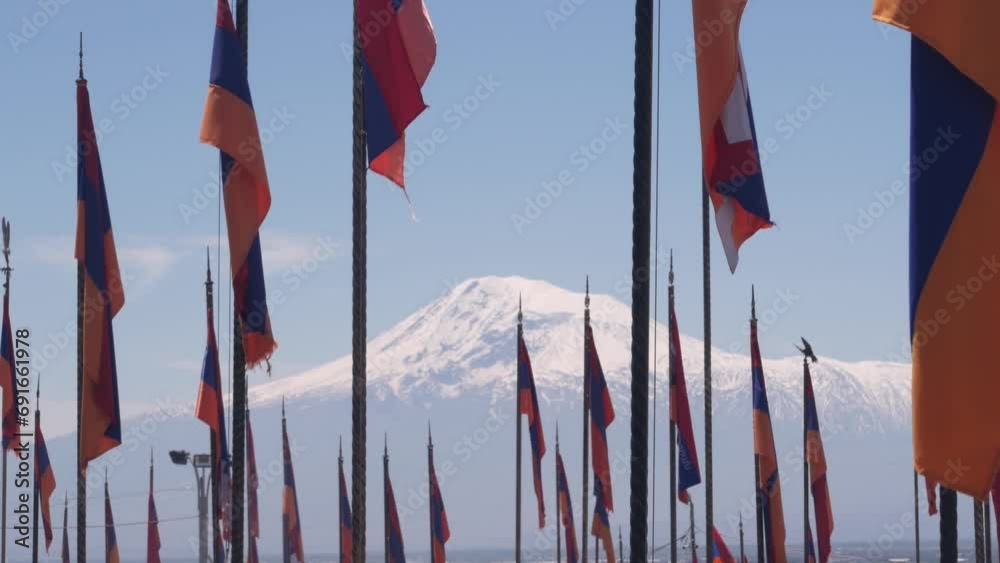 Armenian flag military cementary. Nagorno-karabakh conflict, Azerbaijan ...