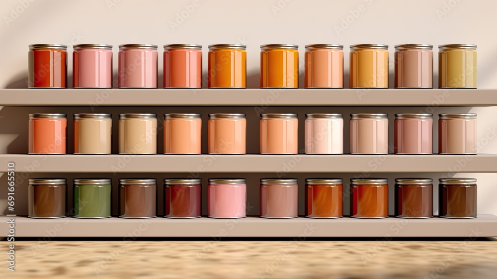 the process of choosing paint for house renovation, featuring tiny ...