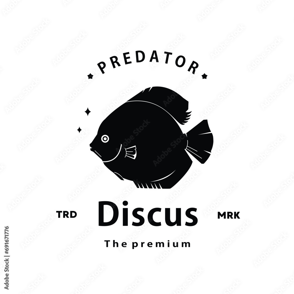 vintage retro hipster discus logo vector outline silhouette art icon ...