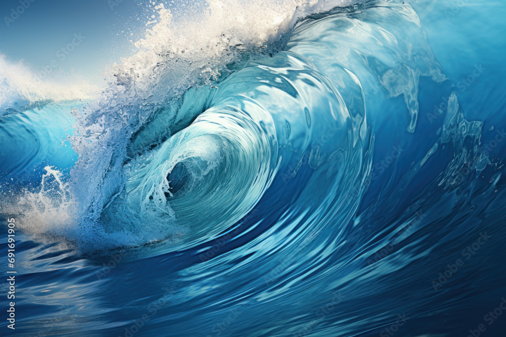 Cascading waves, a rhythmic dance of liquid grace, echoing the timeless ...