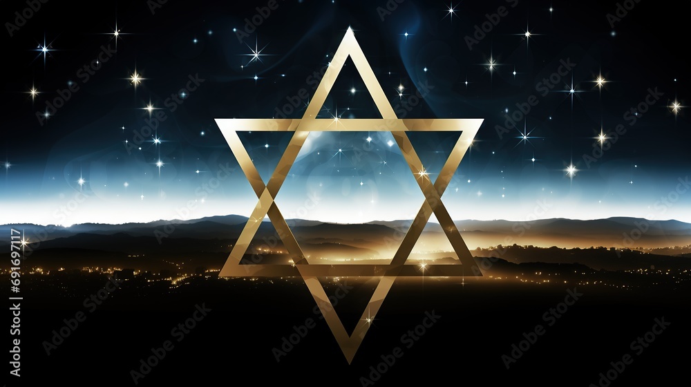 Star of David, ancient symbol, emblem in the shape of a six-pointed ...