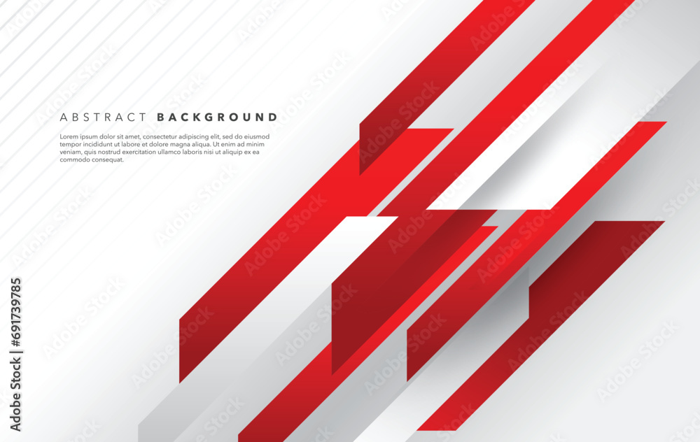 modern abstract red and white background design Stock Vector | Adobe Stock