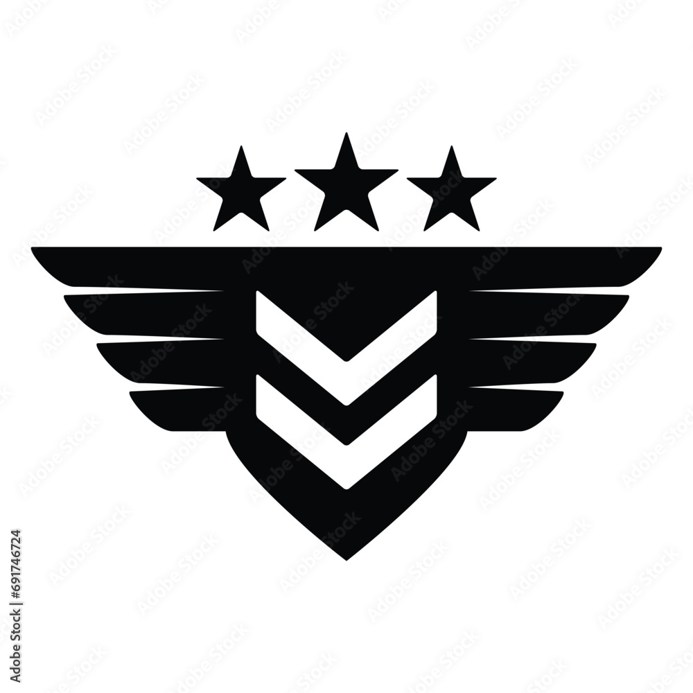 military rank icon, ranking icon Stock Vector | Adobe Stock