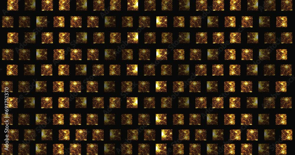 Animated Gold background with squares. Glitter Background for holidays ...