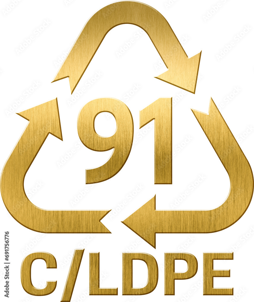 91 C Ldpe Coated Low Density Polyethylene Packaging And Recycling Symbol Important For