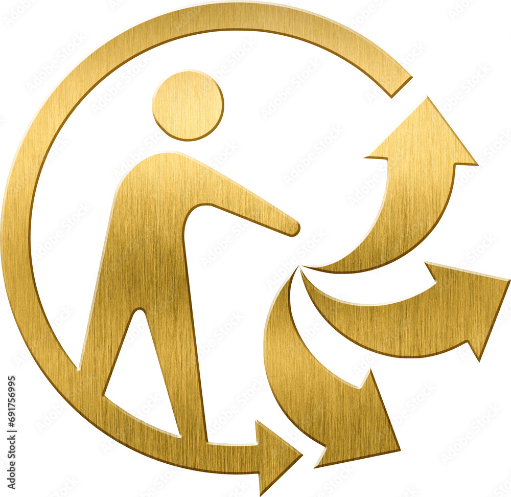 Triman Packaging and Recycling Symbol in France Indicating Recyclable ...