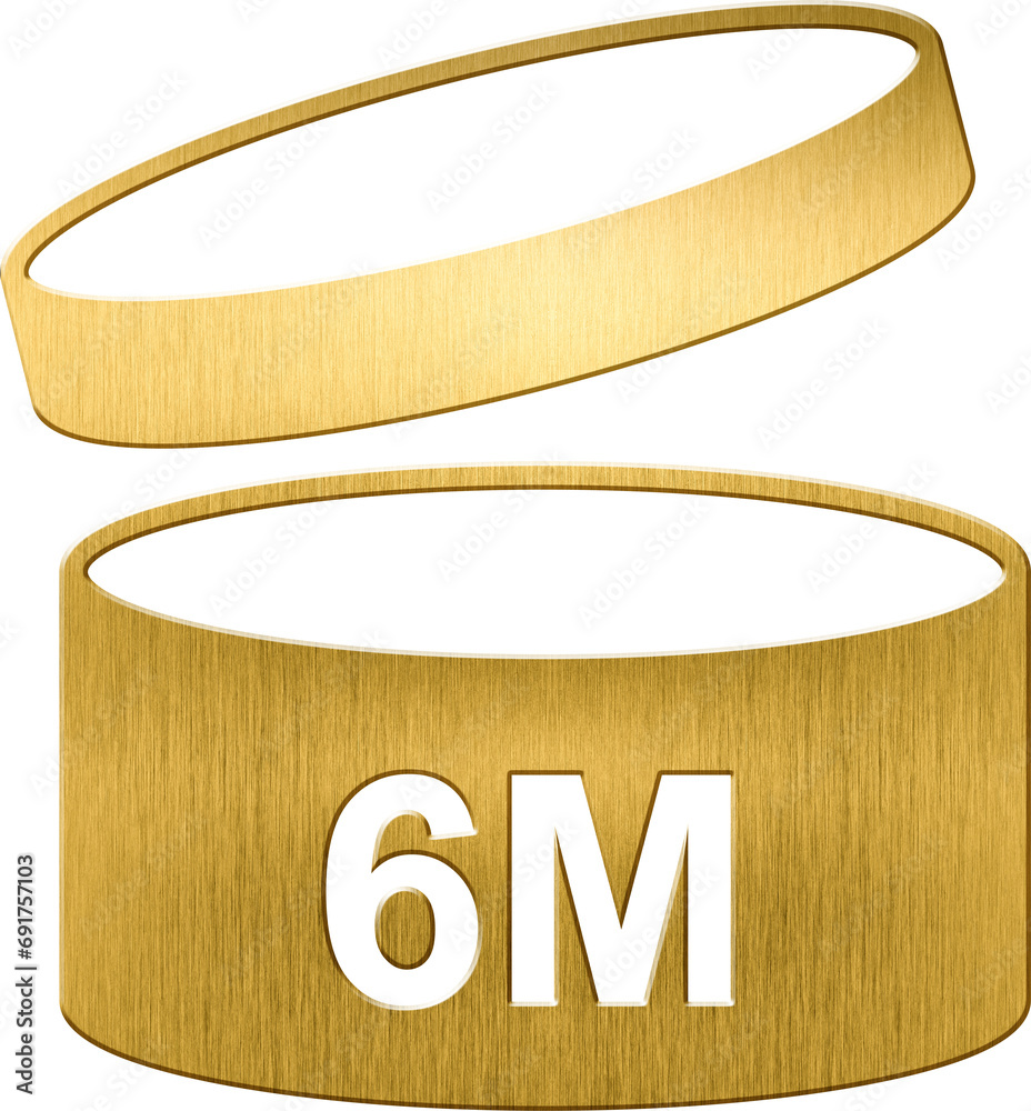 PAO 6 Month Packaging and Recycling Symbol Denoting Product Usability ...