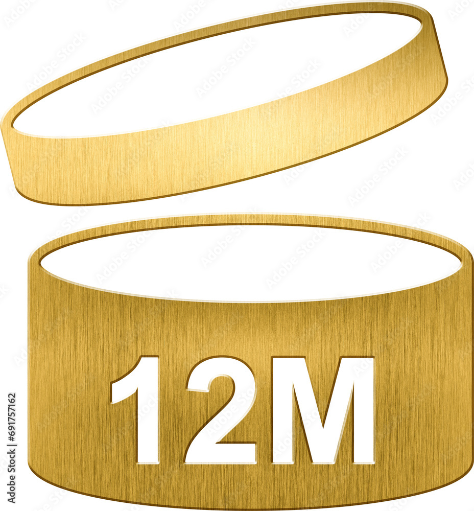 PAO 12 Month Packaging and Recycling Symbol Representing Product ...