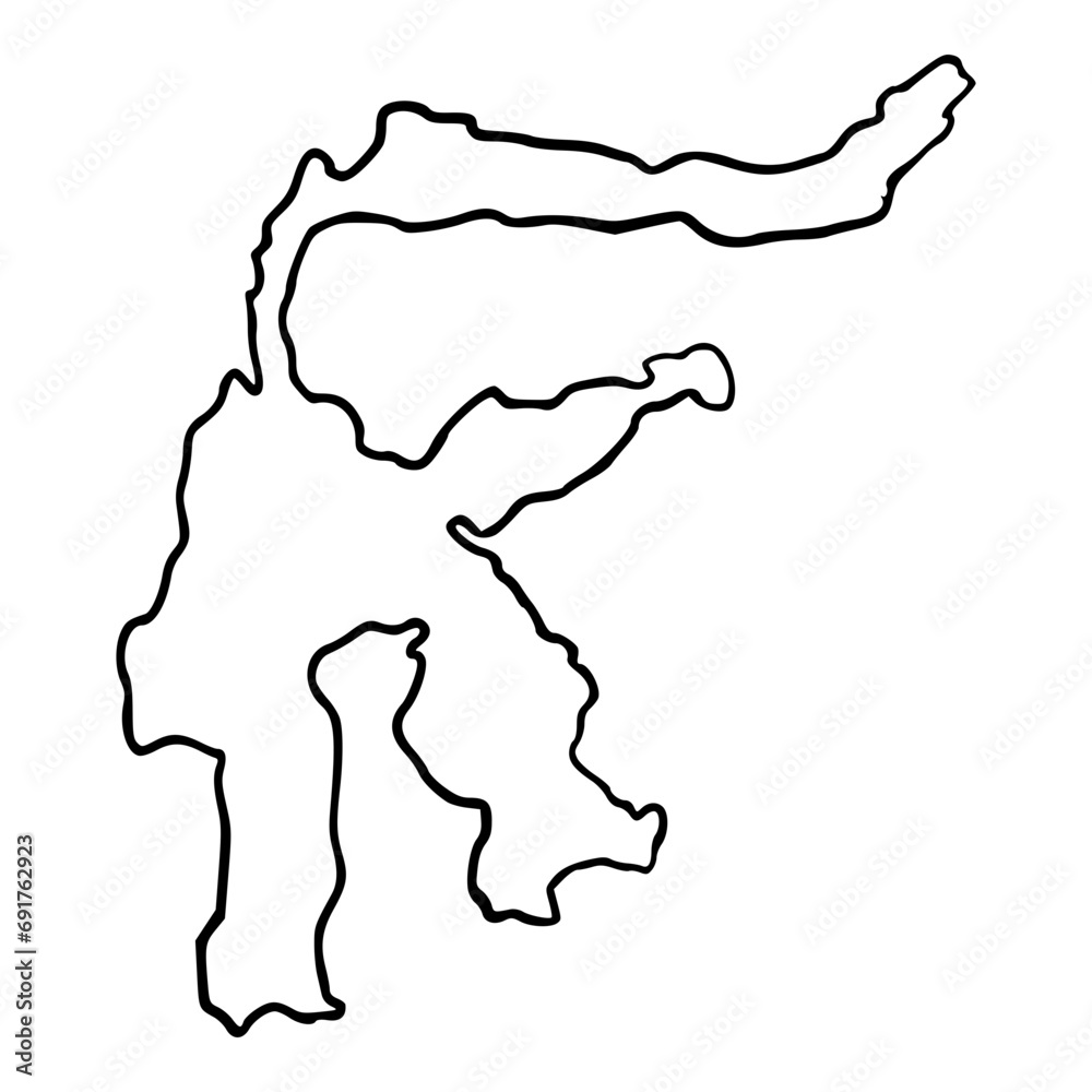 sulawesi indonesia province geography hand drawn map outline ...