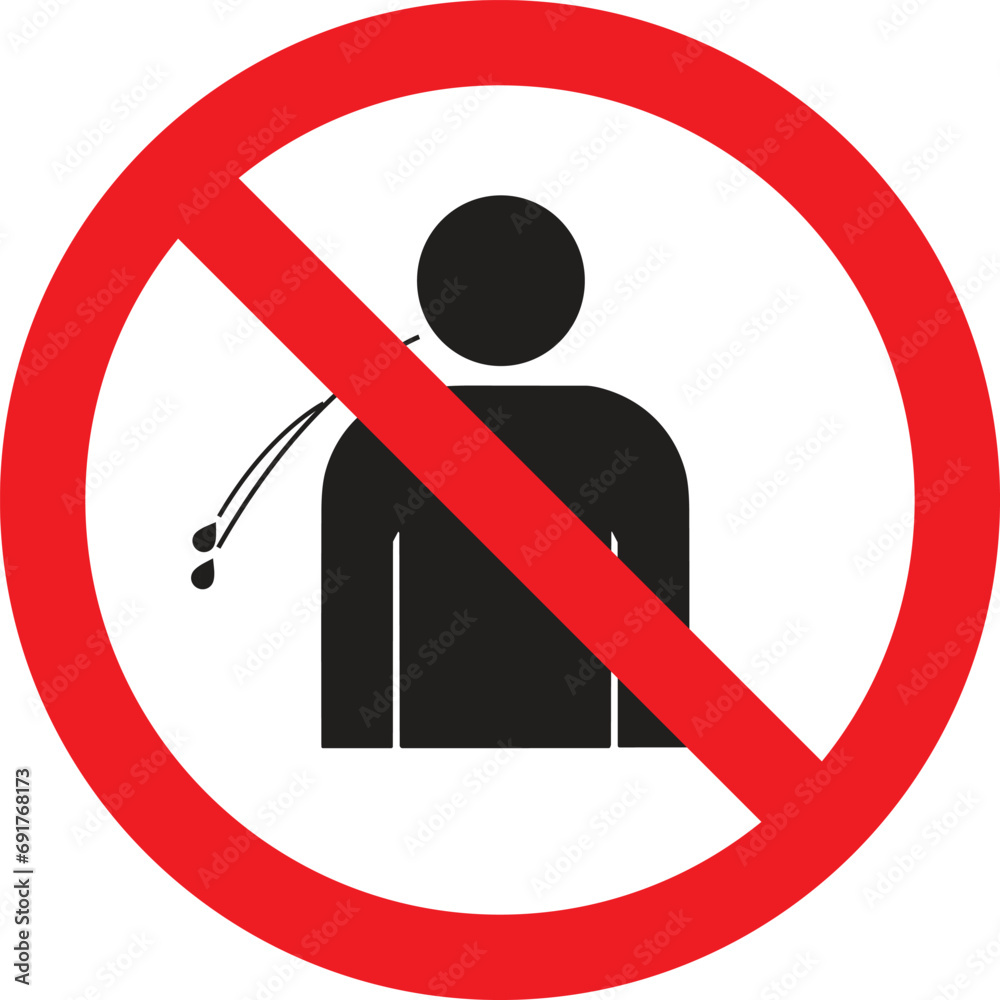 Vecteur Stock No Spitting icon board vector | No Spitting sign | Do Not ...