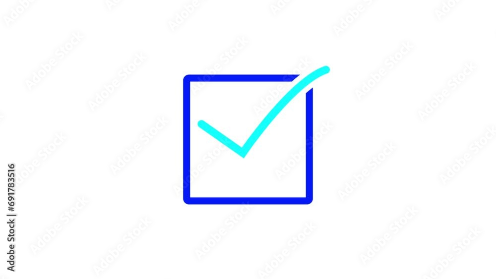 Animation Of A Check Mark In The Answer Sheet Positive Answer Or animation-of-a-check-mark-in-the-answer-sheet-positive-answer-or