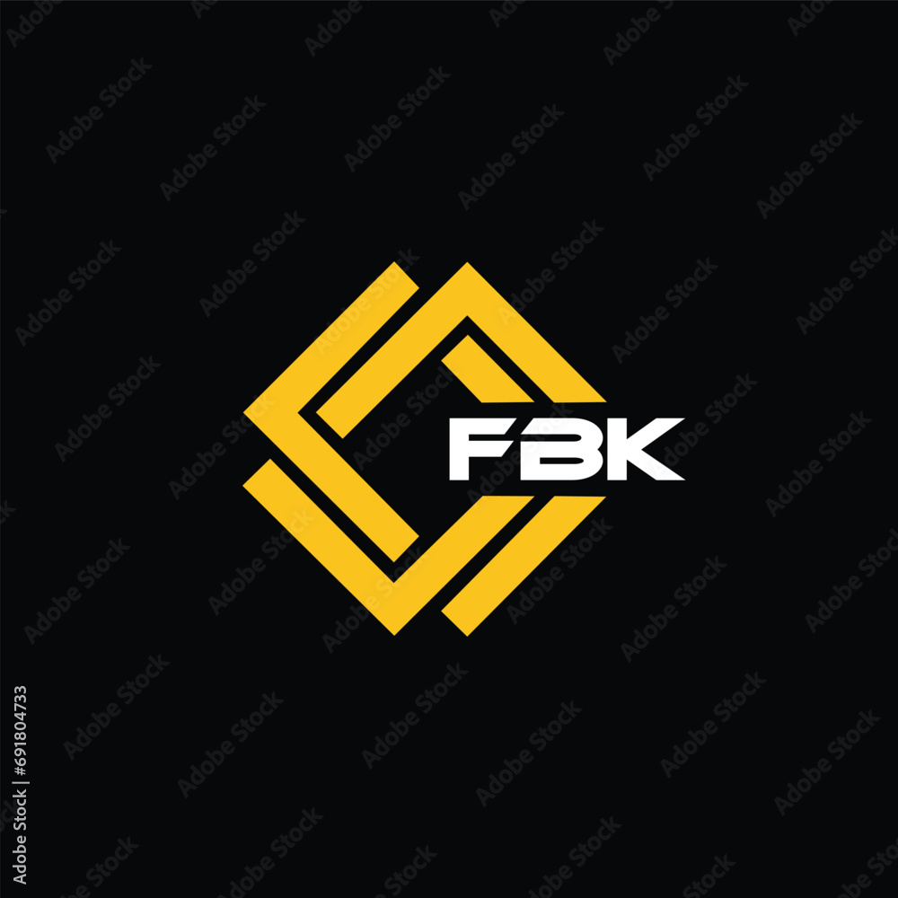 FBK letter design for logo and icon.FBK typography for technology ...