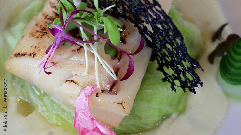 Nordic cod fillet marinated in sweet miso, served with Haji Kami ginger ...