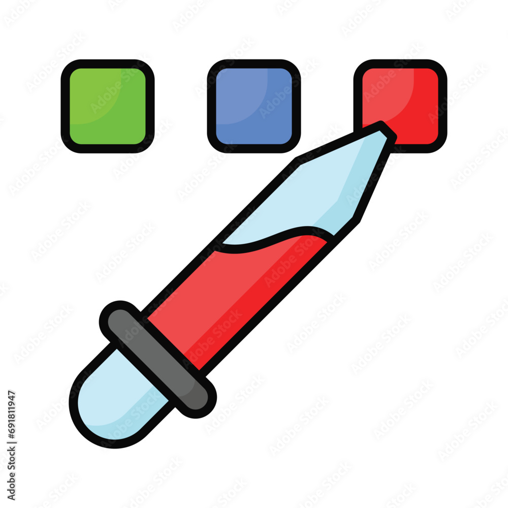 Customizable icon of eyedropper in modern style, color picker vector ...