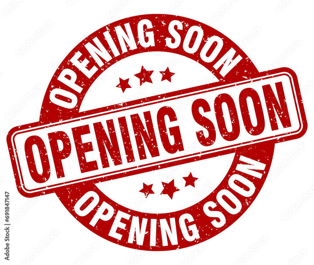 opening soon stamp. opening soon label. round grunge sign Stock Vector ...