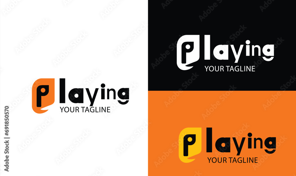 Playing logo, logo, play logo, stylish logo, gaming logo, game logo ...