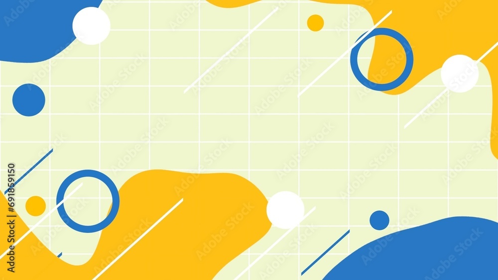 Fun Circles and lines Modern Cartoon Background Stock Template | Adobe ...