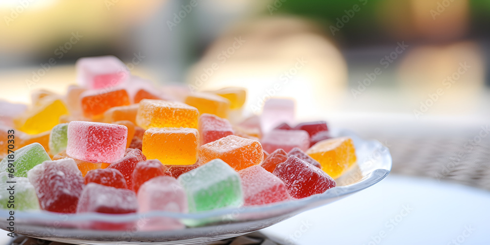 cube-shaped red gummy candies on a white background .Artfully Arranged ...