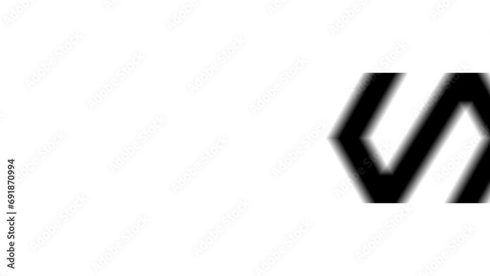 Animation set, polymer symbol. Animations: transparency, zooms ...