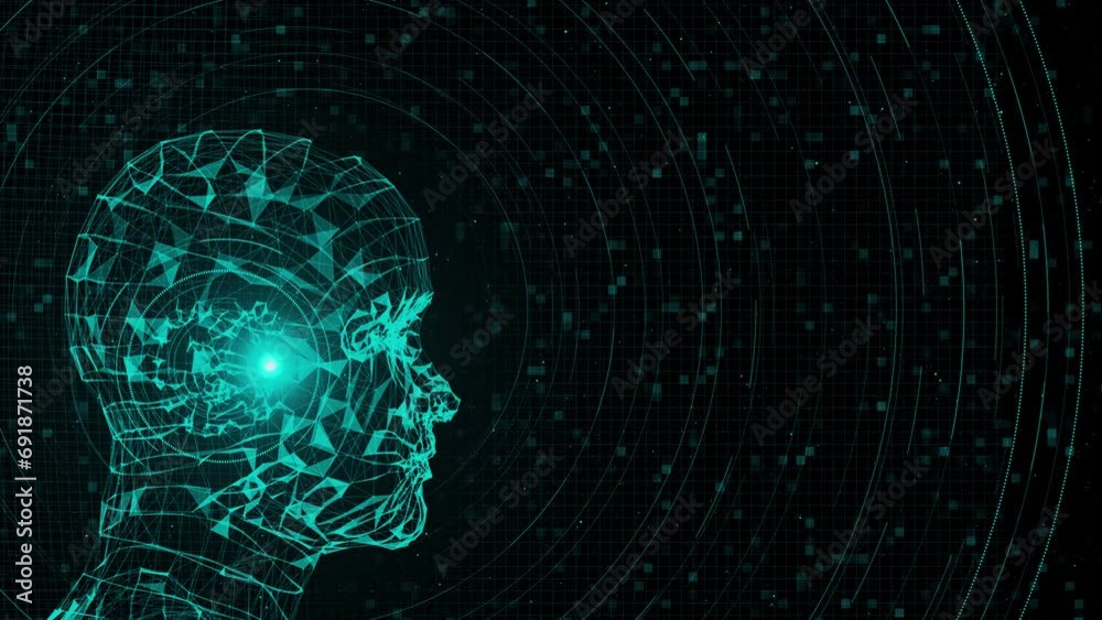Digital Technology Human Mind Artificial Intelligence Person Face ...