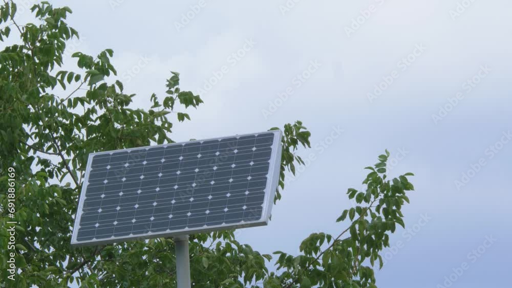 Video Stock Solar panels iron tower mounting. Device converts sunlight ...