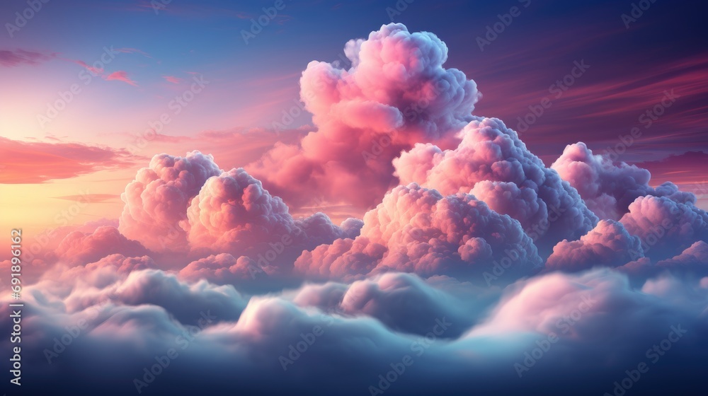 Beautiful Sky Clouds Background, HD, Background Wallpaper, Desktop Wallpaper Stock Illustration ...