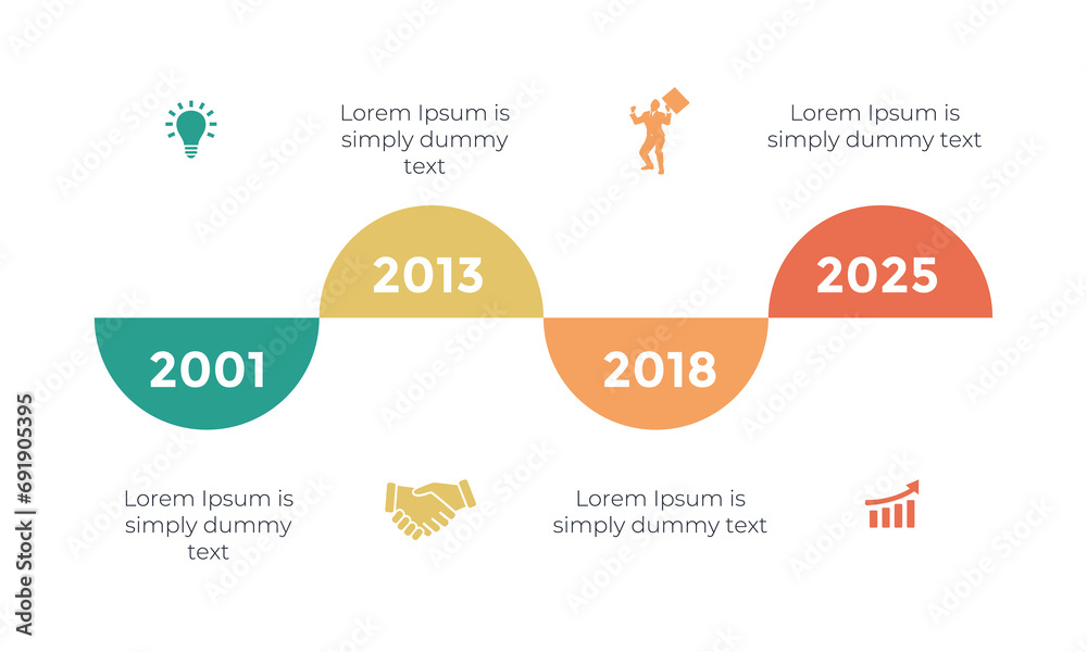 Vector Arrows Timeline Infographic Diagram Chart Graph Presentation Business Infographics