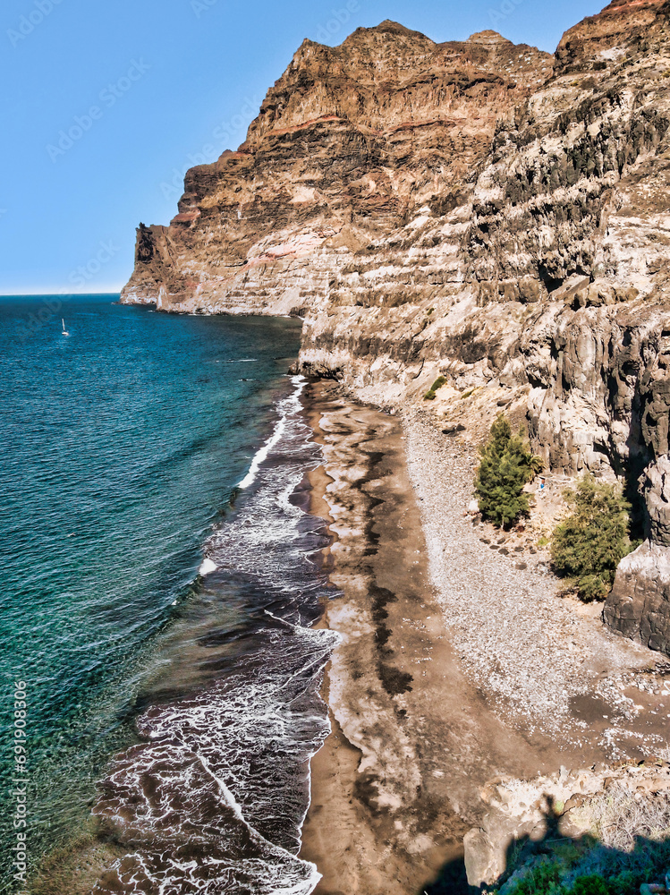 La famosa spiaggia di gui gui a Gran canaria, isole canarie Stock Photo ...