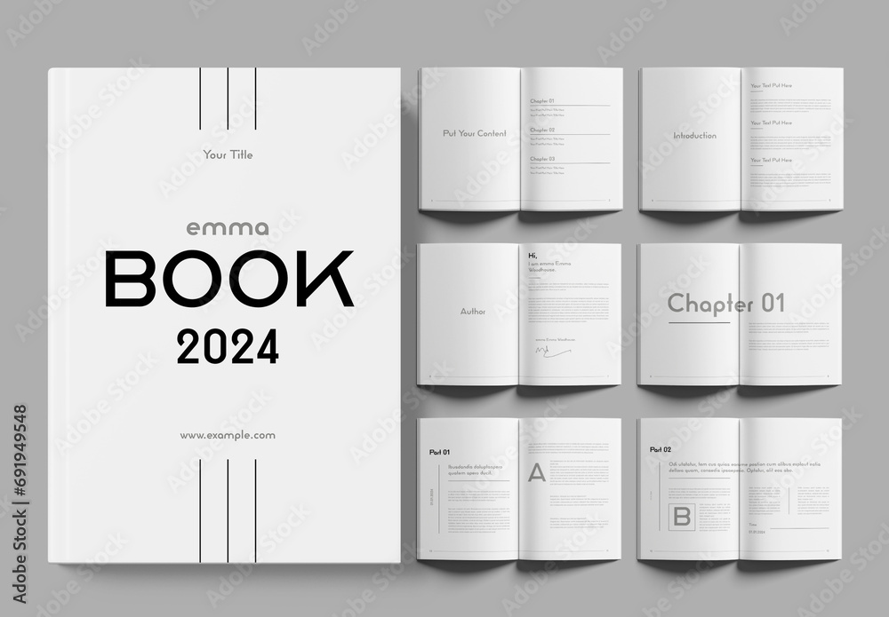 Book Template Layout Stock Template | Adobe Stock