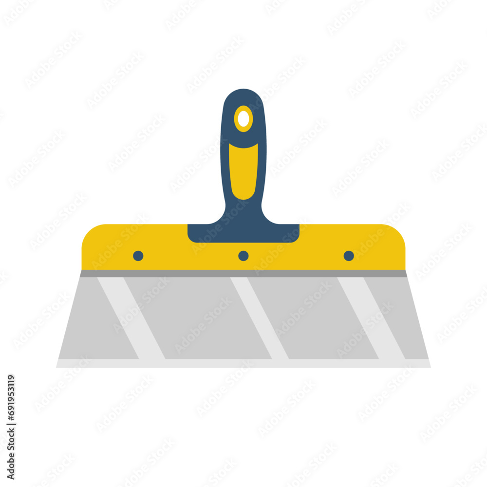 Construction spatula isolated on white background. Cement trowel. Putty ...
