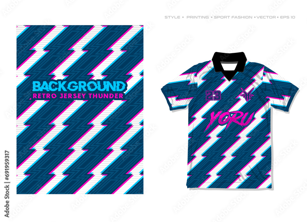 sublimation jersey design striking thunder lightning electric charge ...