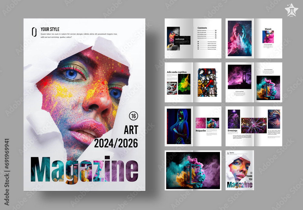 Magazine Layout Stock Template | Adobe Stock