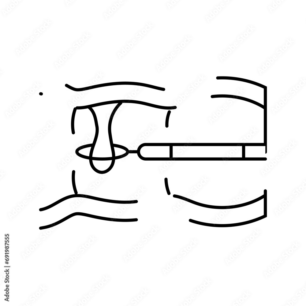 colon polyps gastroenterologist line icon vector. colon polyps ...