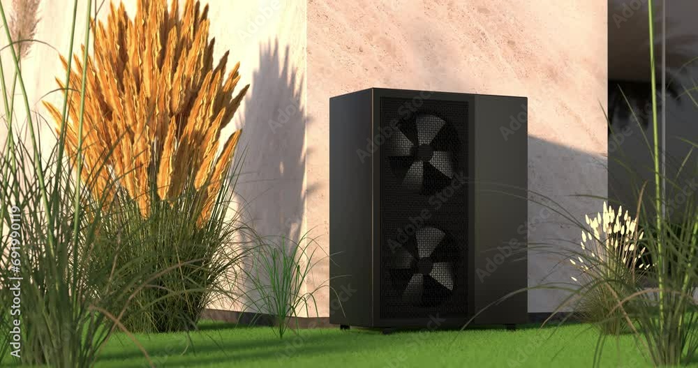 rotating fan of a heat pump energy as a heater and alternative energy ...