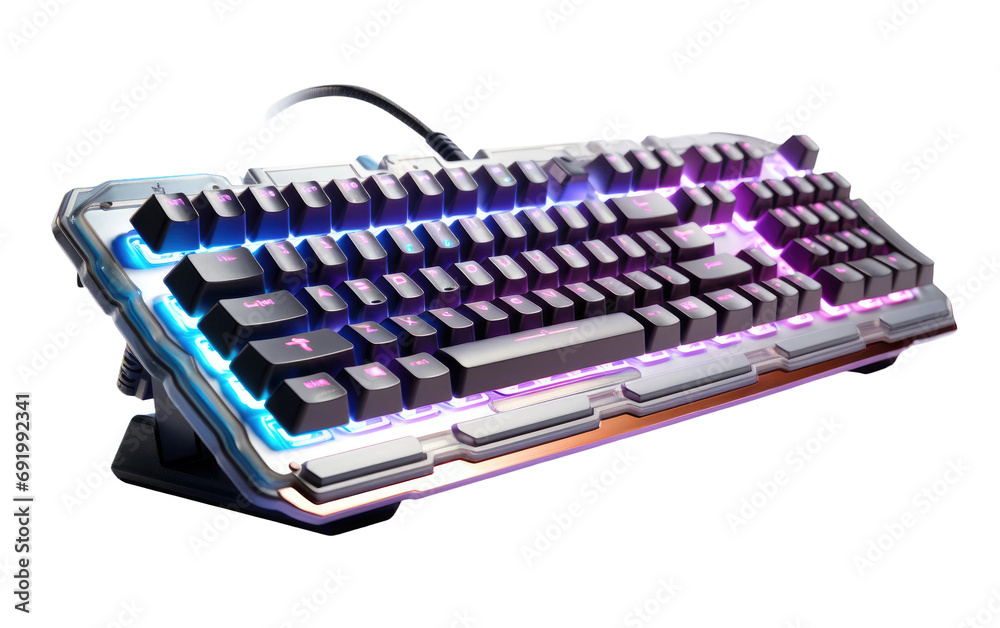 Charming Colorful Professional Grade Mechanical Keyboard on White or ...