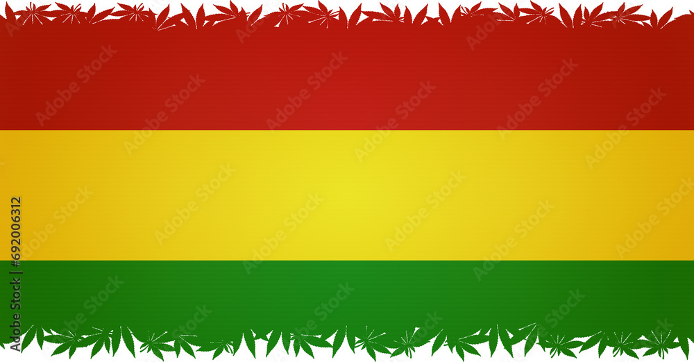 Cannabis leaves illustration rasta flag transparent background blank ...