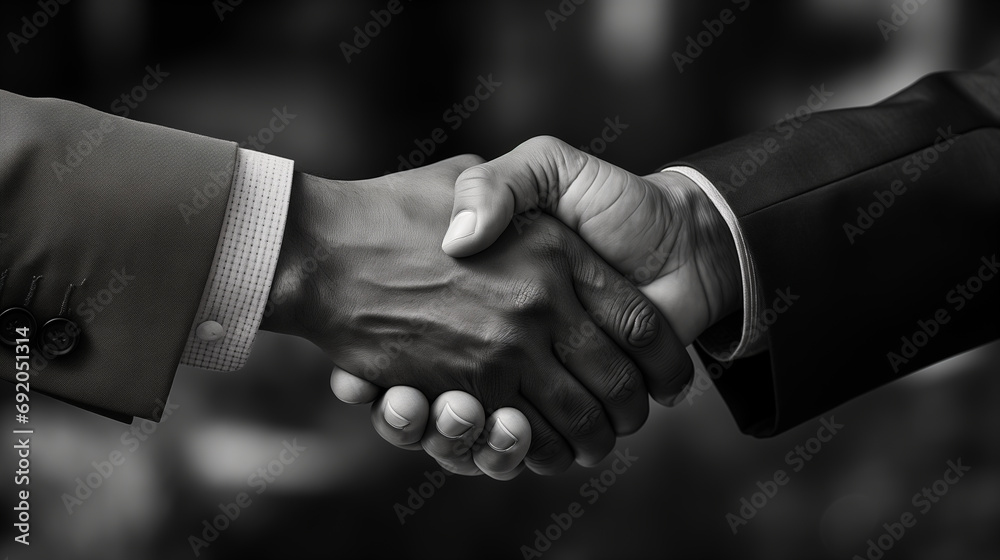 Natural anatomy, high detailed handshake of business partners, success ...