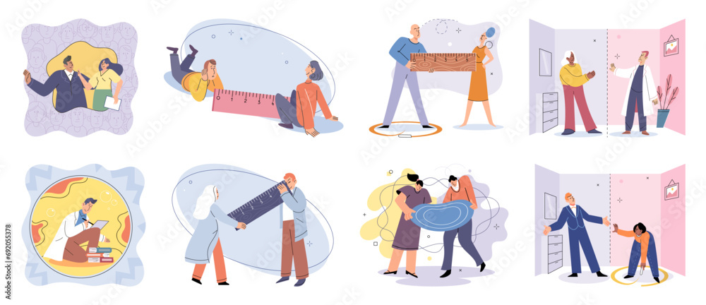Personal space vector illustration. The personal space concept delves ...