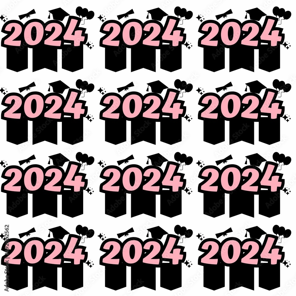 graduation 2024, graduation ceremony Stock Illustration | Adobe Stock