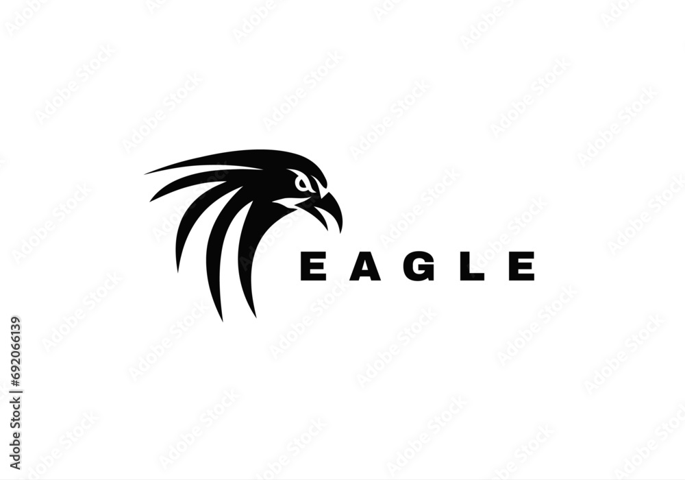 agency, america, animals, beak, bird, black, black eagle logo, black ...