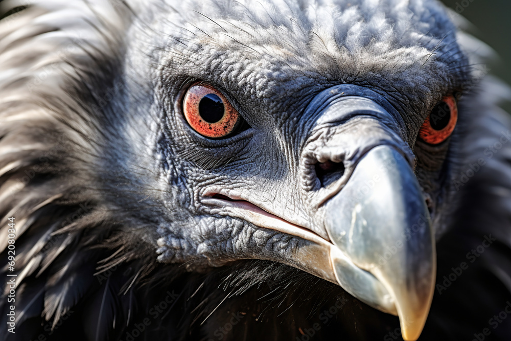 Generative AI image of an intense eagle close-up Stock Illustration ...