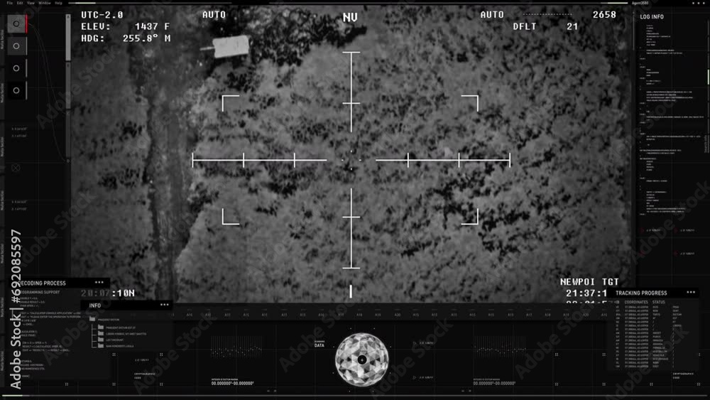 High Tech Military Weapon System Detected Armored Tank Vehicle ...