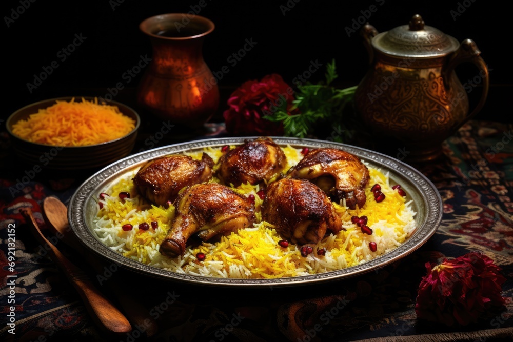 Persian Zereshk Polo with Chicken: A Delicious Dish of Iranian Basmati ...