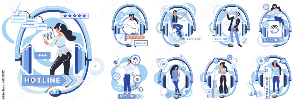 Help desk vector illustration. The help desk is guardian angel ...